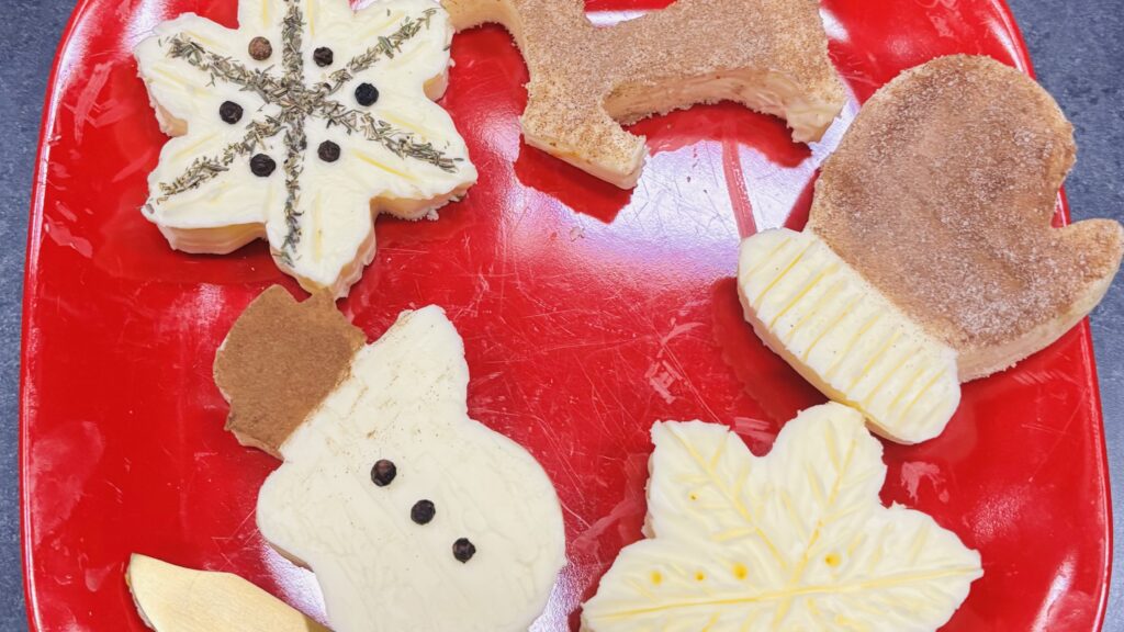 Swap the dish for Christmas shapes! Make a shaped butter spread using ...
