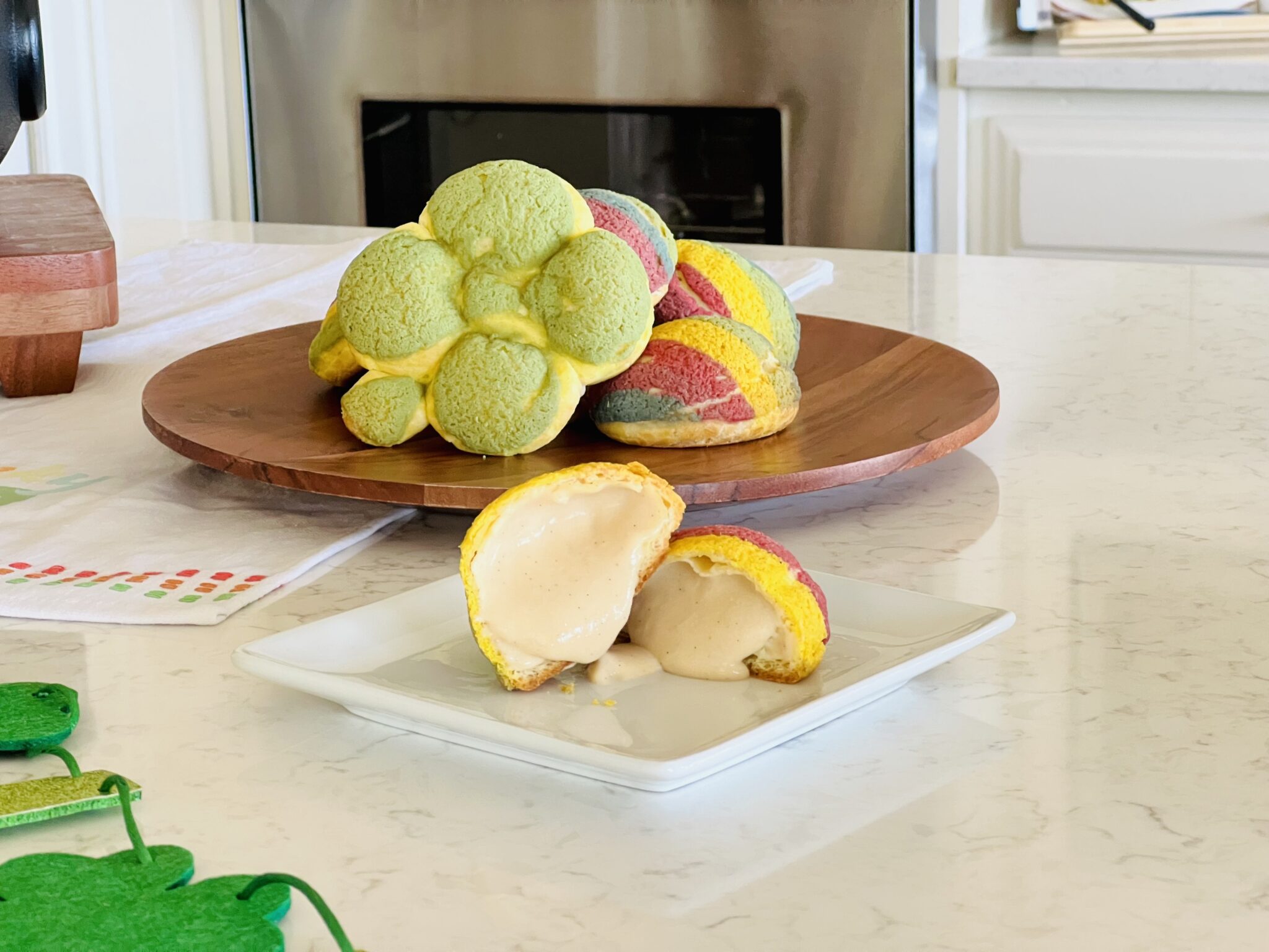 Rainbow Caramel Cream Puffs au Craquelin the Beginner Baker can Make