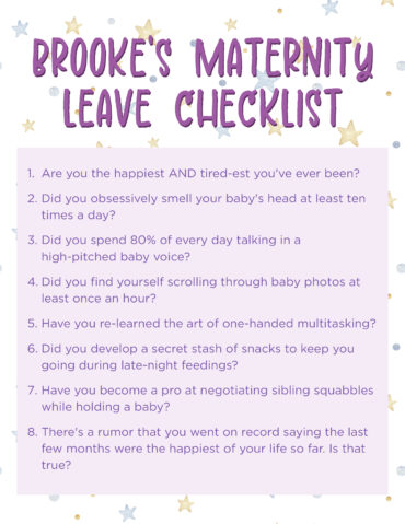 Brooke's Maternity Leave Checklist - Studio 5