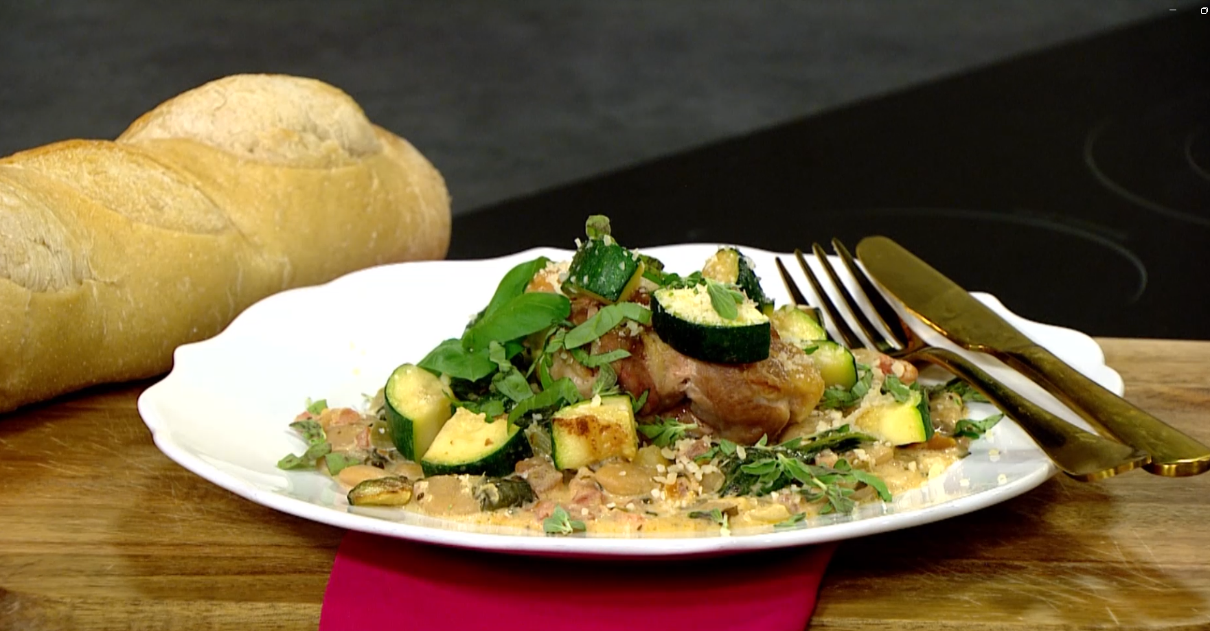 20-Minute, 1-Skillet Italian Butter Beans With Chicken